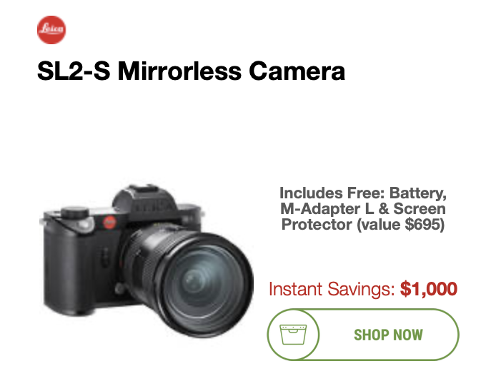 The Leica SL2-S camera and lens kits are now $1,000 off in the US - Leica Rumors