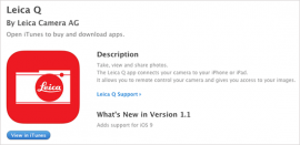 Leica Q app v1.1 released with support for iOS 9 - Leica Rumors