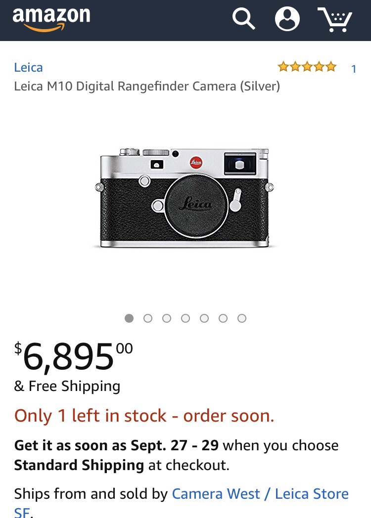 Silver Leica M10 camera now in stock at Amazon | Leica Rumors