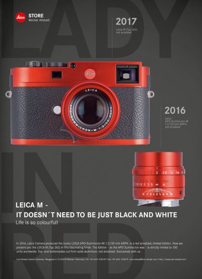 Coming soon: Leica M Typ 262 red anodized aluminum limited edition ...