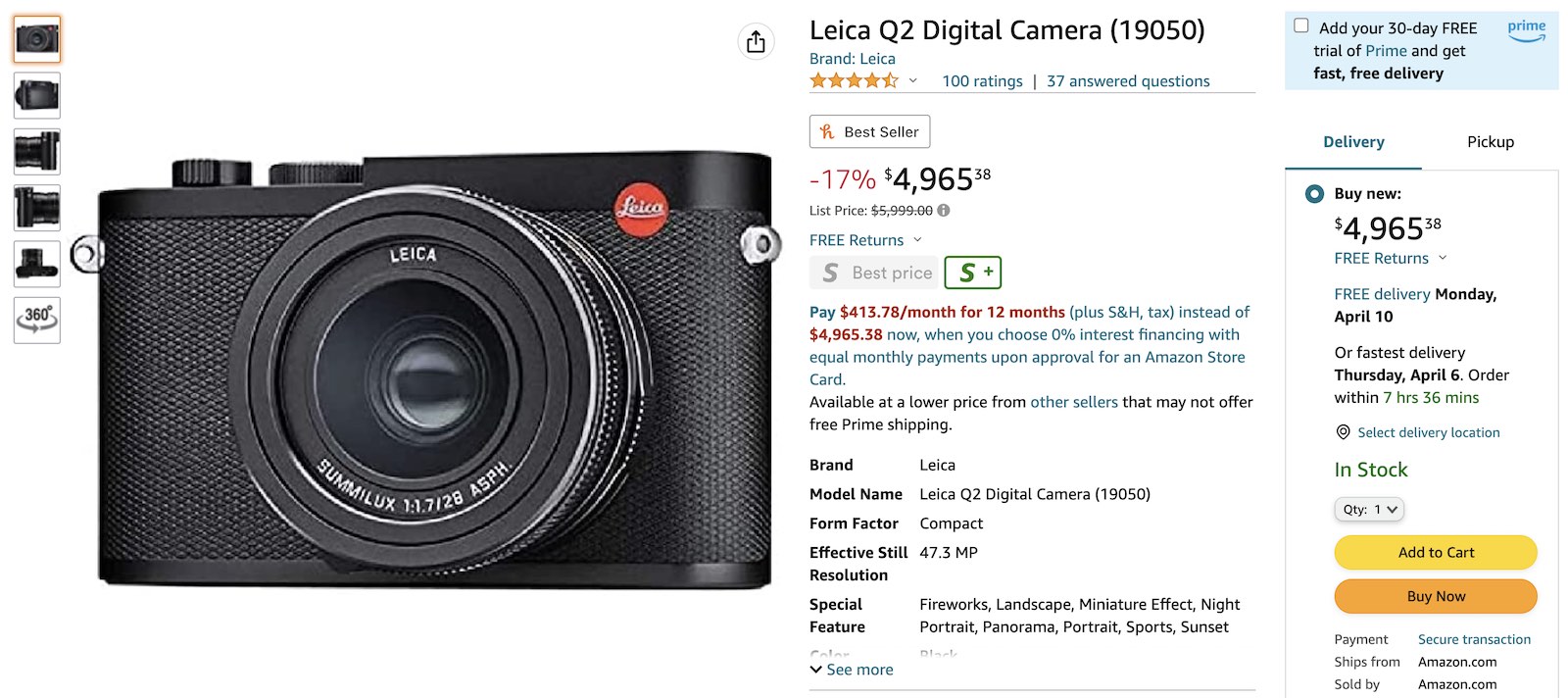 Leica Q2 camera fire sale: currently $830 off - Leica Rumors