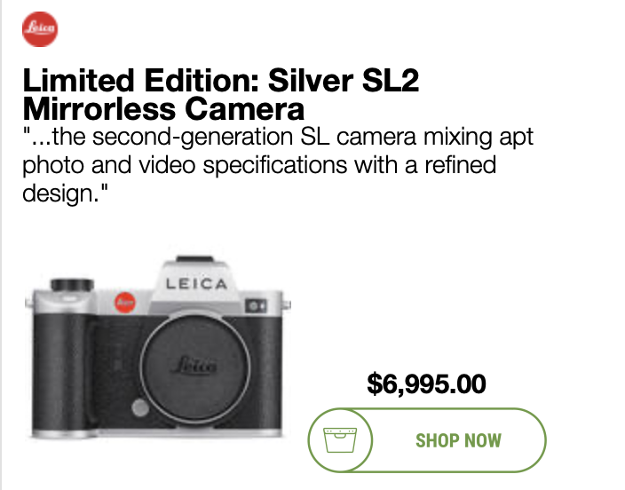 The new Leica SL2 silver edition camera is now in stock - Leica Rumors