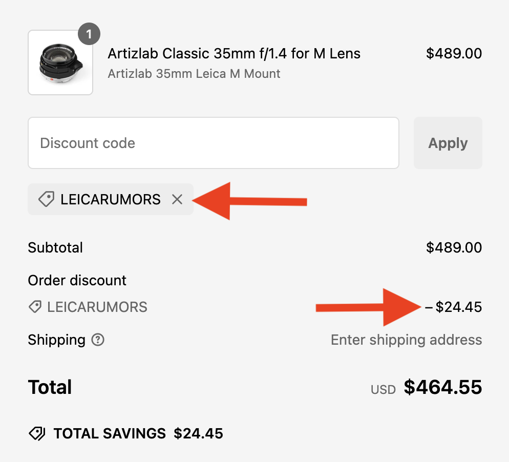 Rumored Discount Code